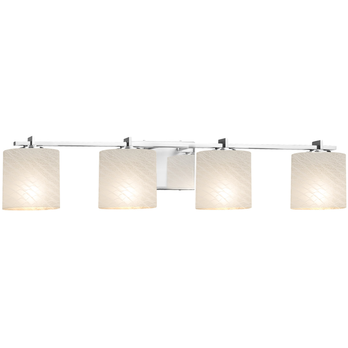 Justice Design FSN-8444-30-WEVE-CROM Fusion 4 Light 36.75 inch Polished ...